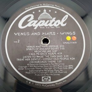 1975 Wings LP and Posters Venus and Mars Are Alright Tonight Stereo Vinyl Record Album SMAS ...