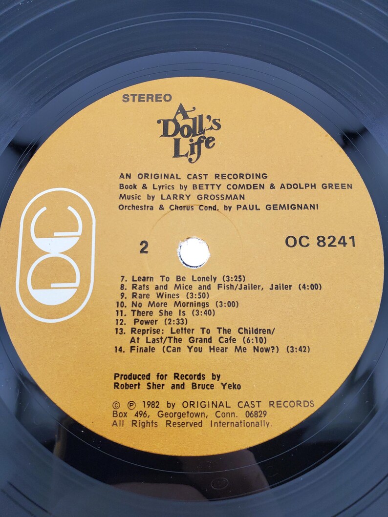1982 A Doll's Life LP A New Musical an Original Cast Album Stereo Vinyl ...
