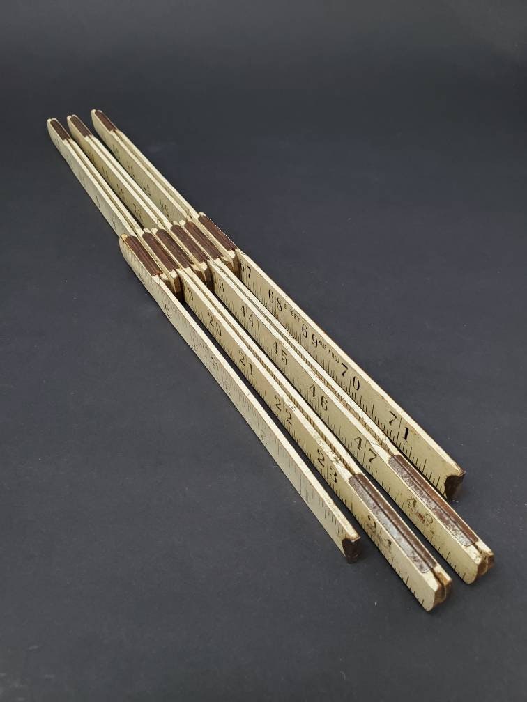 1950s Folding Ruler 6 Feet Made in USA White 6 Foot Carpenter - Etsy