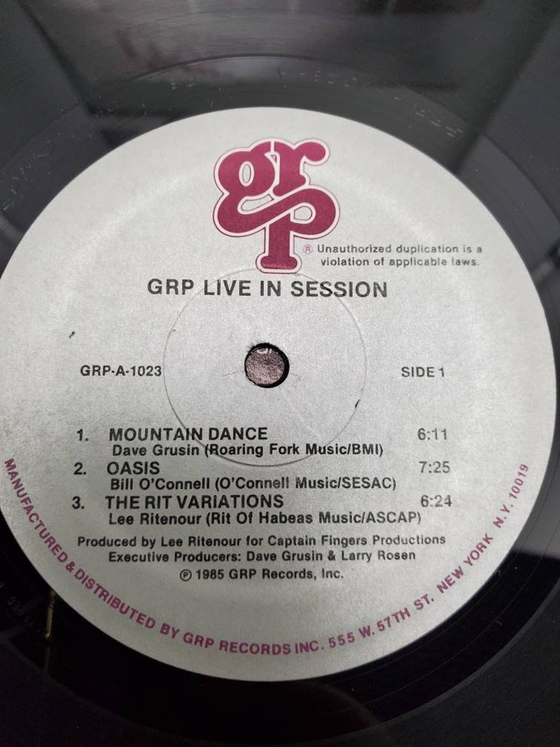 1985 GRP Live in Session LP GRP 1023 Digital Master Records | Etsy