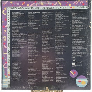 1975 Wings LP and Posters Venus and Mars Are Alright Tonight Stereo Vinyl Record Album SMAS ...