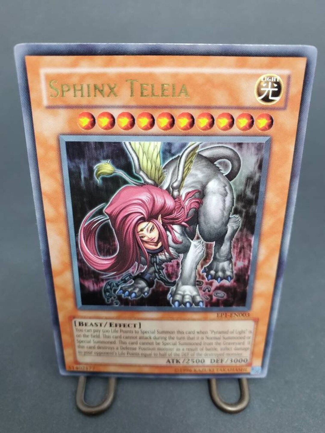 Sphinx Teleia EP1 EN003 Yugioh Holographic Card Trading Card Game ...