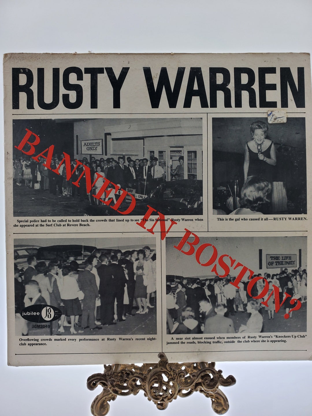 1963 Rusty Warren LP Banned in Boston? Mono Vinyl Record Album JGM 2049 ...