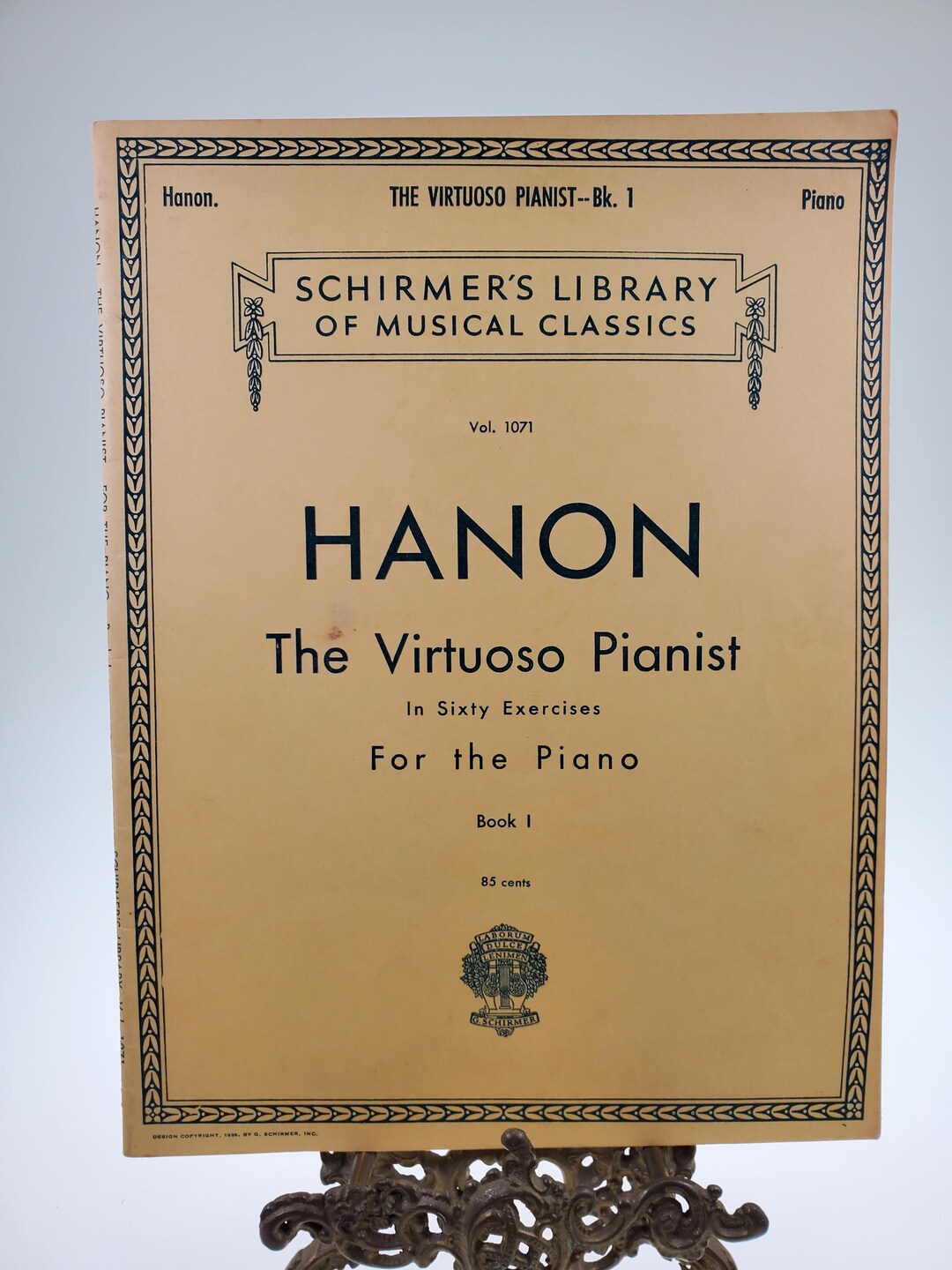 1939 Hanon the Virtuoso Pianist in Sixty Exercises for the Piano Book 1 Schirmers Library of ...