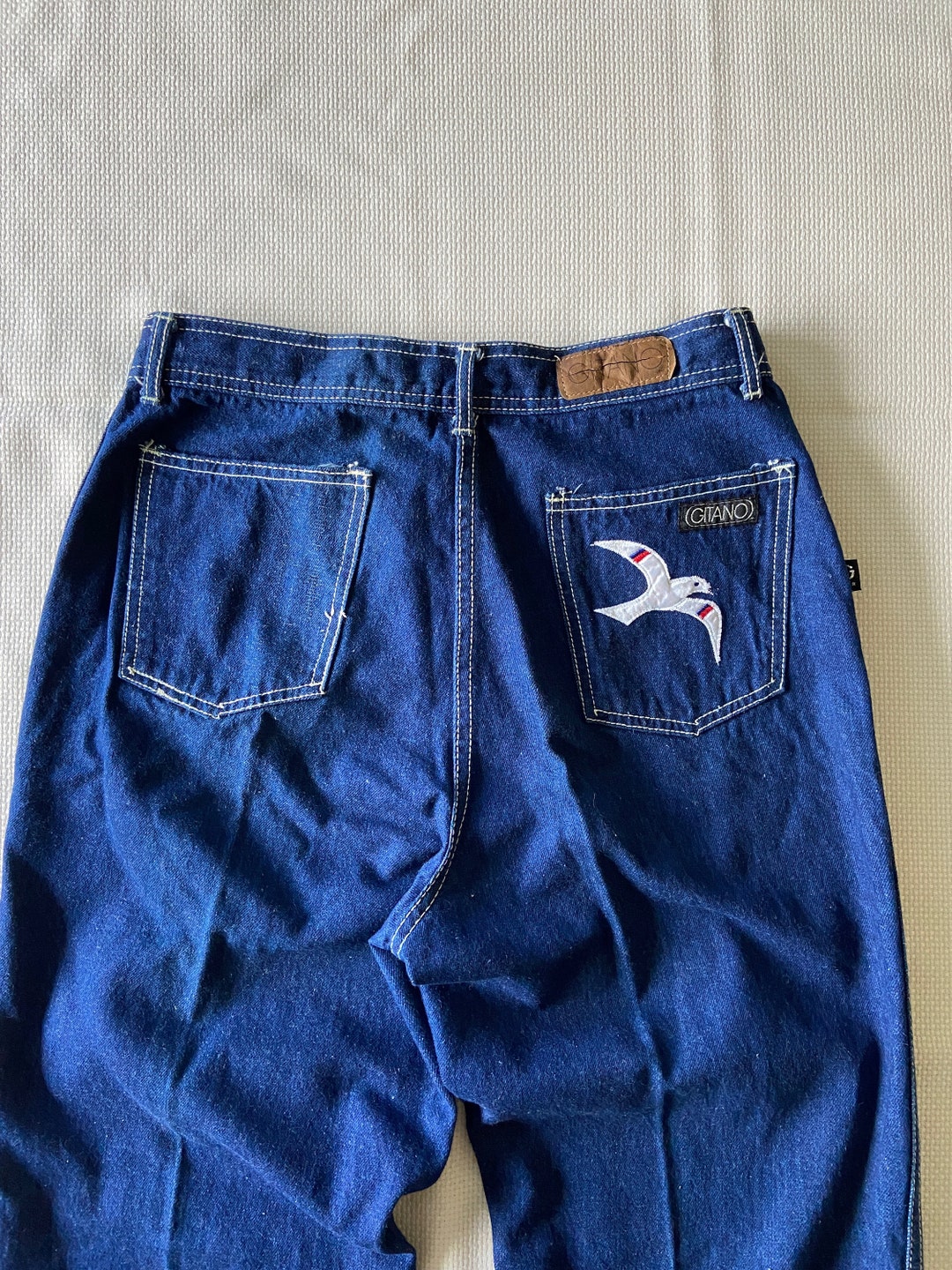 1970s 80s Disco Jeans, Gitano Jeans Vintage, Dark Wash Jeans, High ...