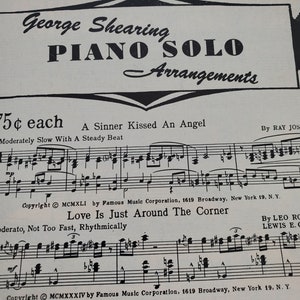 1958 Another Time Another Place Theme Song Sheet Music Music and Words ...