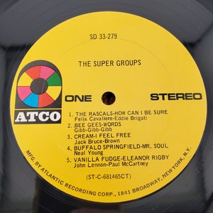 1969 the Super Groups LP Stereo Vinyl Record Album SD 33 279 Atco ...