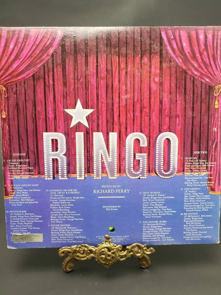 1973 Ringo Starr Ringo LP with Booklet SWAL-3413 EMI Apple | Etsy