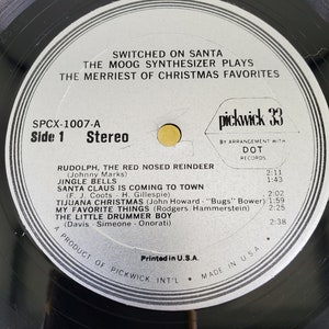1969 Sy Mann LP Switched on Santa Moog Synthesizer Christmas Favorites ...