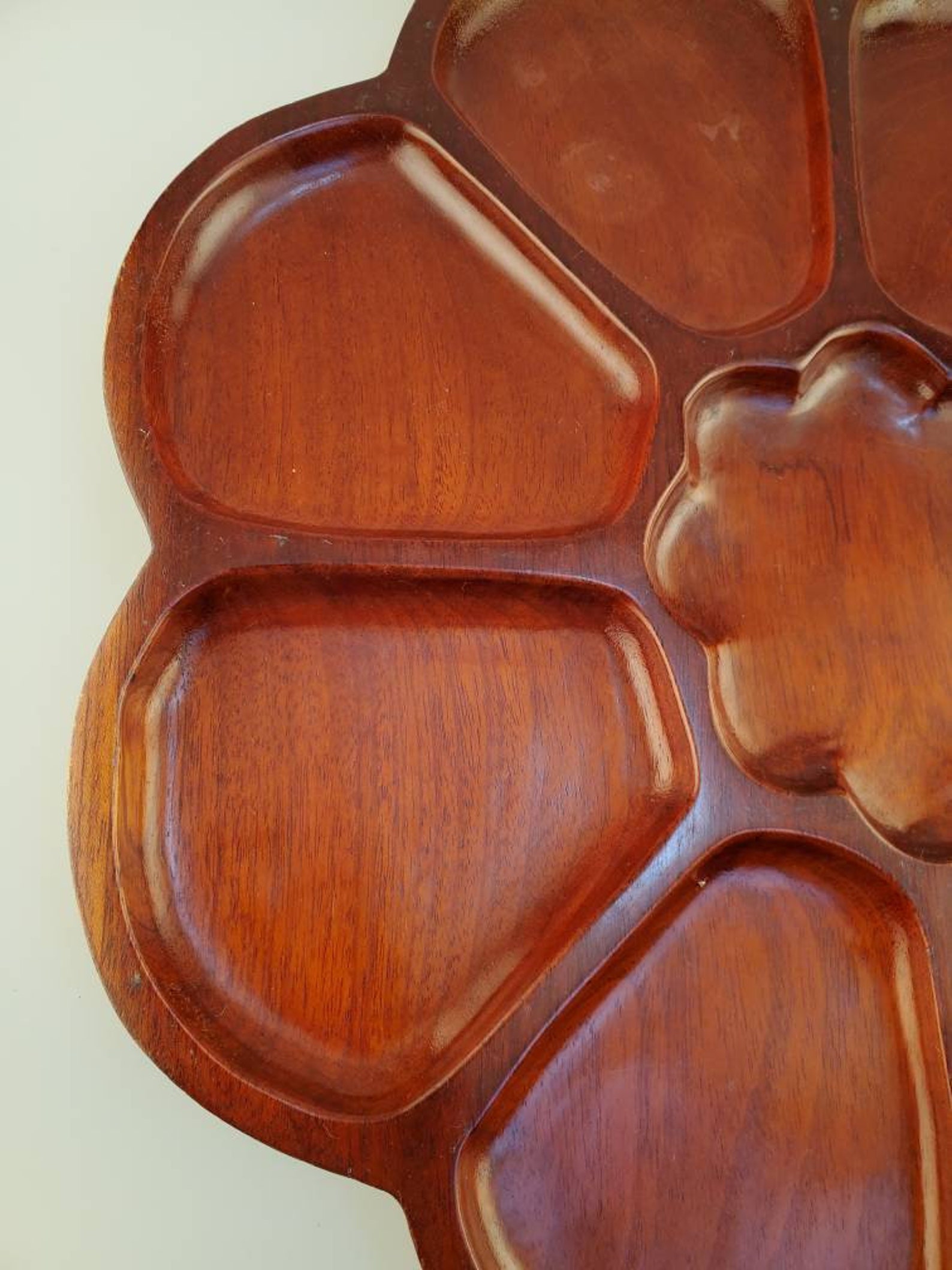15 Divided Carved Mahogany Wood Platter Tray - Etsy