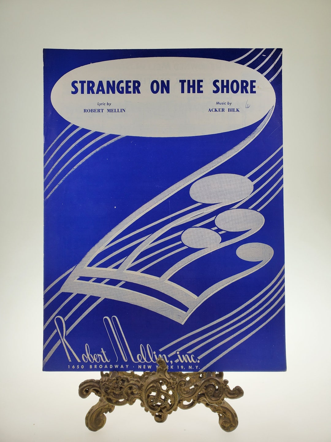 1962 Stranger on the Shore Sheet Music Lyrics by Robert Mellin Music by ...