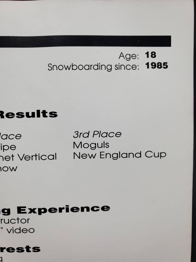 1990s Jake Burton Autograph on Jeff Brushie's photograph | Etsy