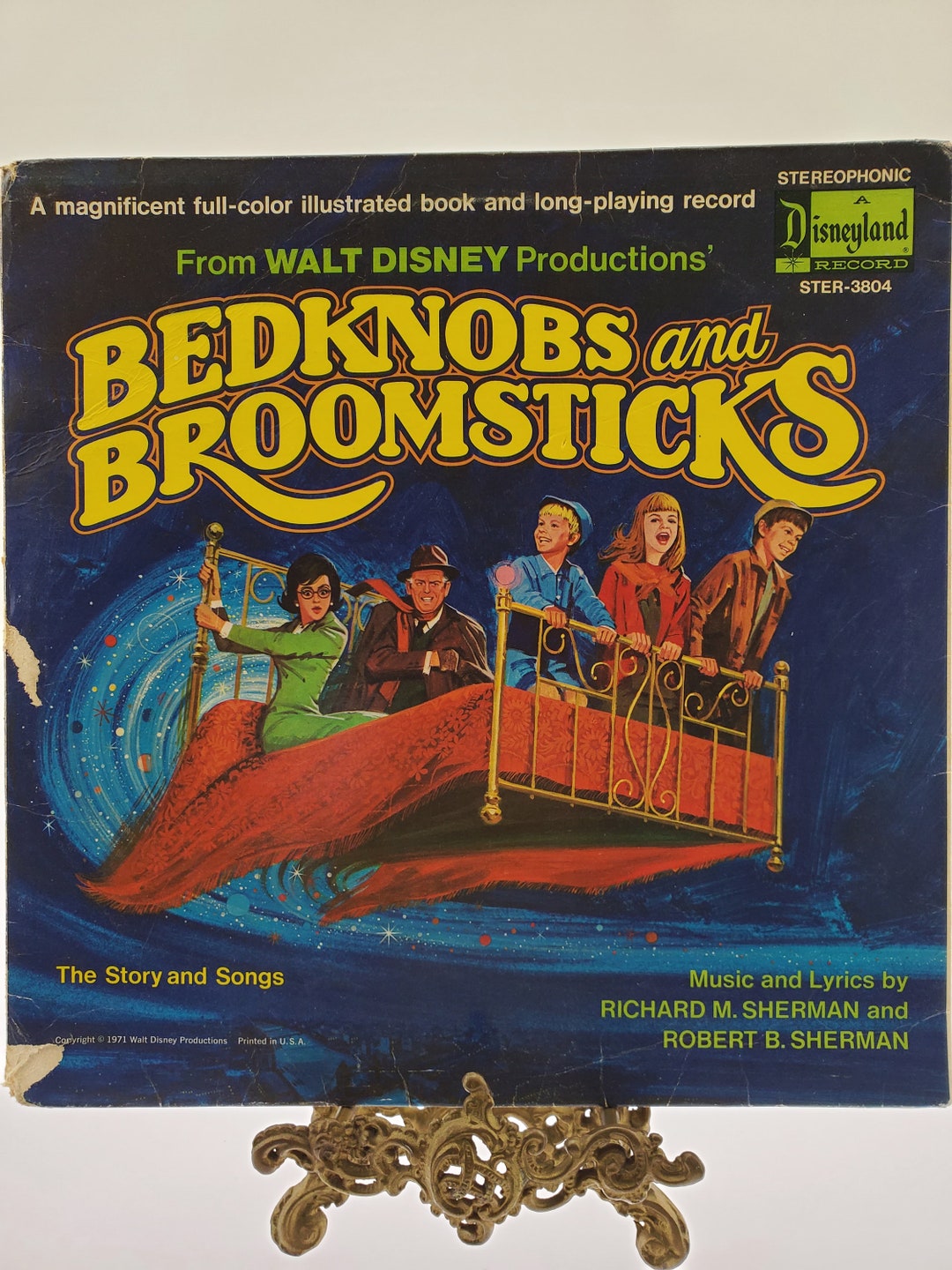 Vintage Disney 1971 Bedknobs and Broomsticks LP Walt Disney Productions Stereo Vinyl Record ...