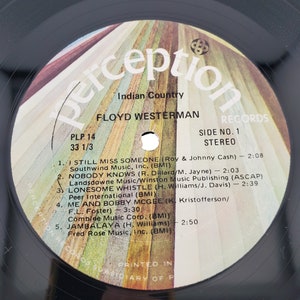 1970 Floyd Westerman LP Indian Country Stereo Vinyl Record Album PLP 14 ...