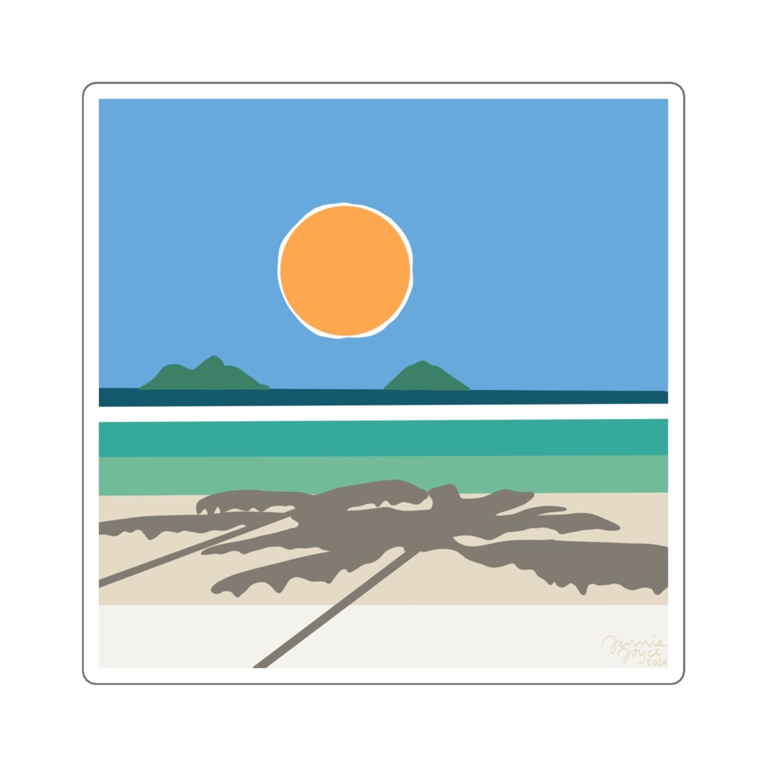 Square Stickers Kailua Hawaii - Etsy