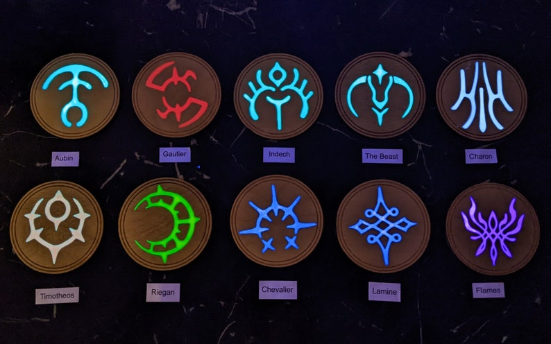 FE3H Crest Glow-in-the-dark Colored Disk/coaster Collection - Etsy