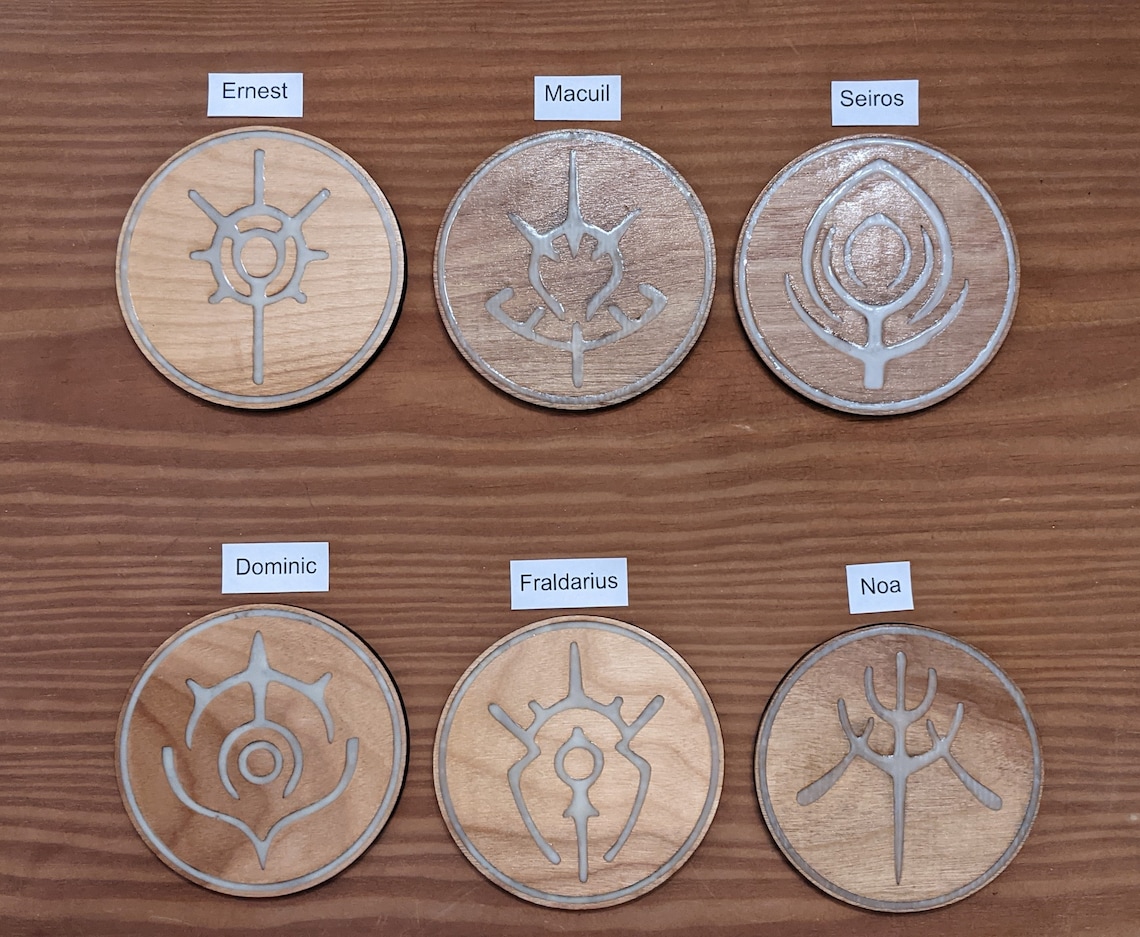 FE3H Wooden Crest Glow-in-the-dark Disks/coasters Collection | Etsy