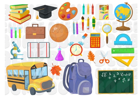 123 School Clipart