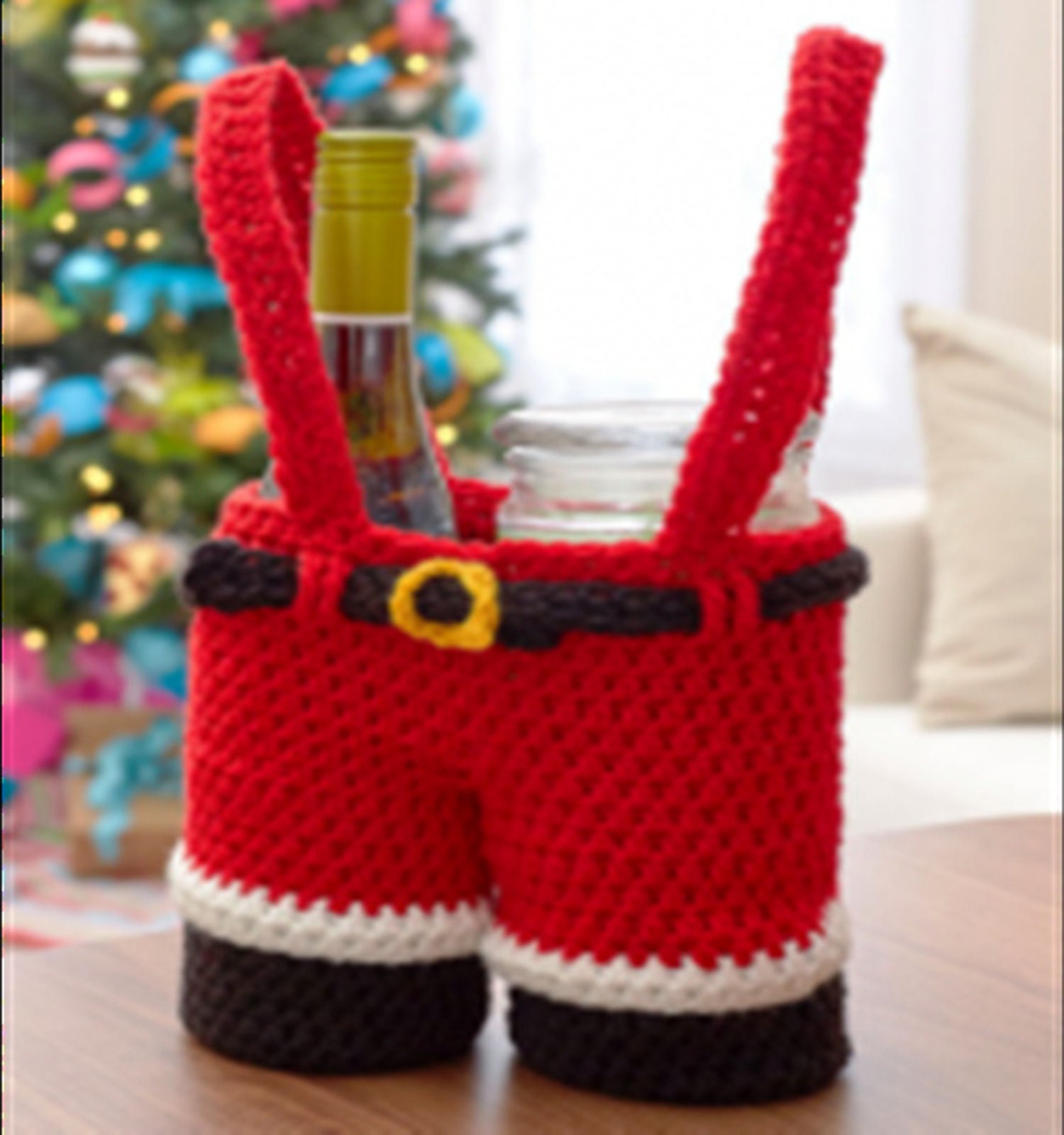 Crochet Santa Pants Gift Holder Pattern (PDF) - Etsy