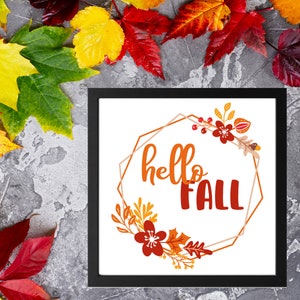 Hello Fall Print, Autumn Print, Fall Decor, Autumn Decorations, Autumn ...