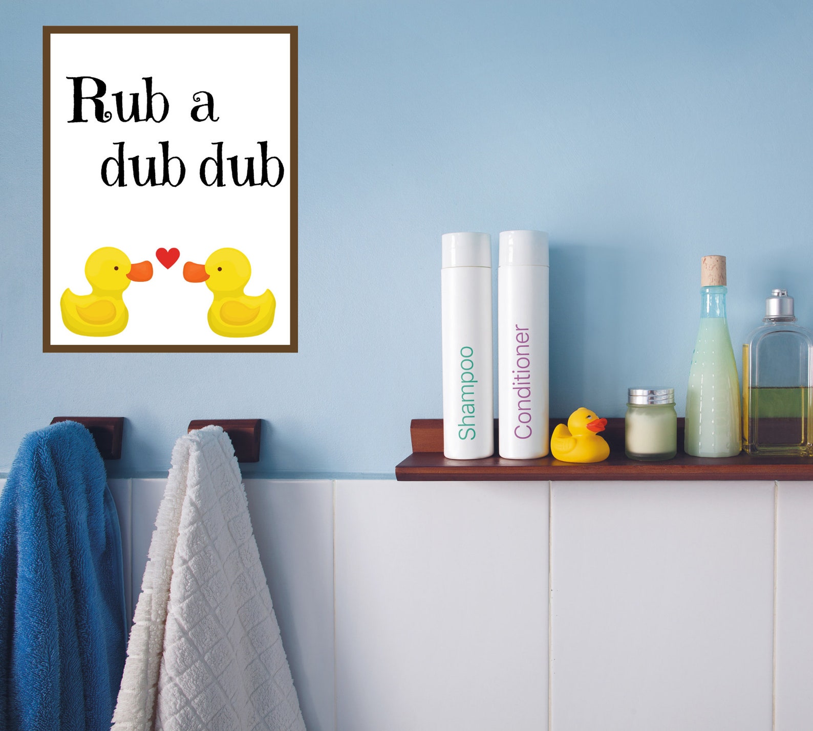 Rub-a-dub-dub Bathroom Print, Bathroom Decor, Bathroom Wall Art, Cute ...