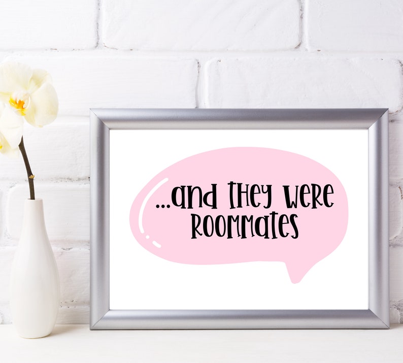 And They Were Roommates Print, Dorm Art, Roommate Art, Classic Vine ...