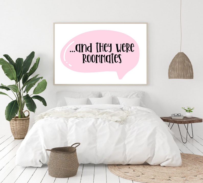And They Were Roommates Print, Dorm Art, Roommate Art, Classic Vine ...