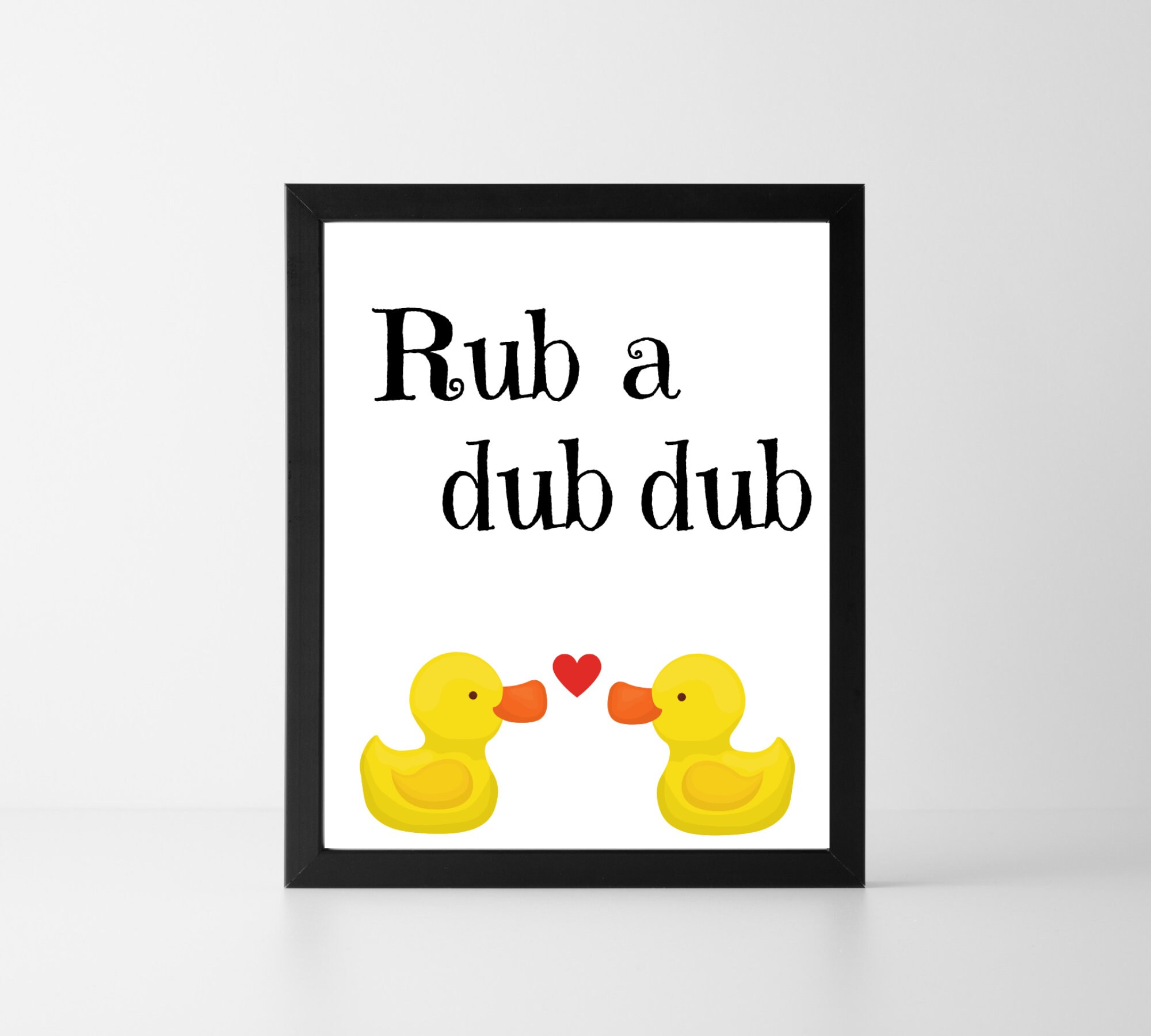 Rub-a-dub-dub Bathroom Print, Bathroom Decor, Bathroom Wall Art, Cute ...