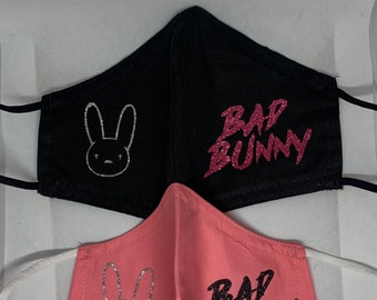 Bad Bunny Face Mask | Etsy