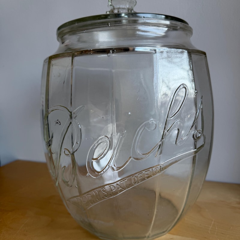 Antique Glass Candy Container - Etsy