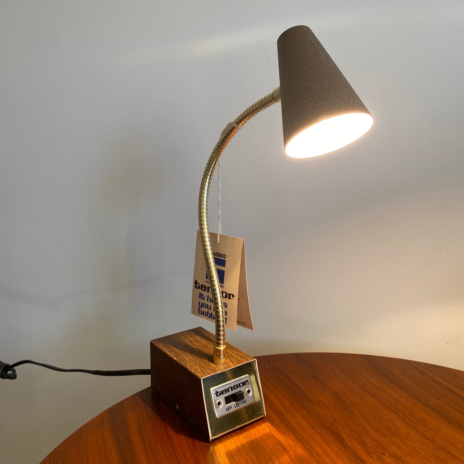 Vintage Tensor Student Lamp 7200 Brass & Walnut New in box | Etsy