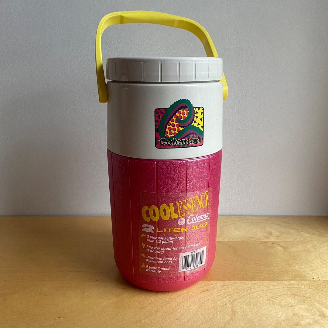 Coleman Vintage 2 Liter Jug Handle Pink Cool Essence Flip Spout 1993 ...