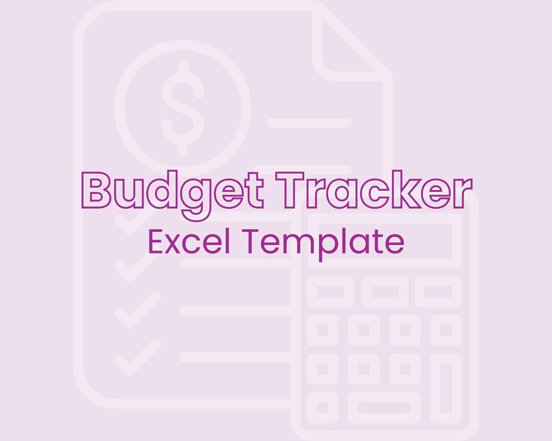 Budget Tracker- Excel Template - Etsy