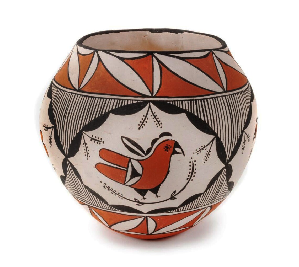 Southwestern Acoma Pueblo Polychrome Olla Parrot Jar - Etsy