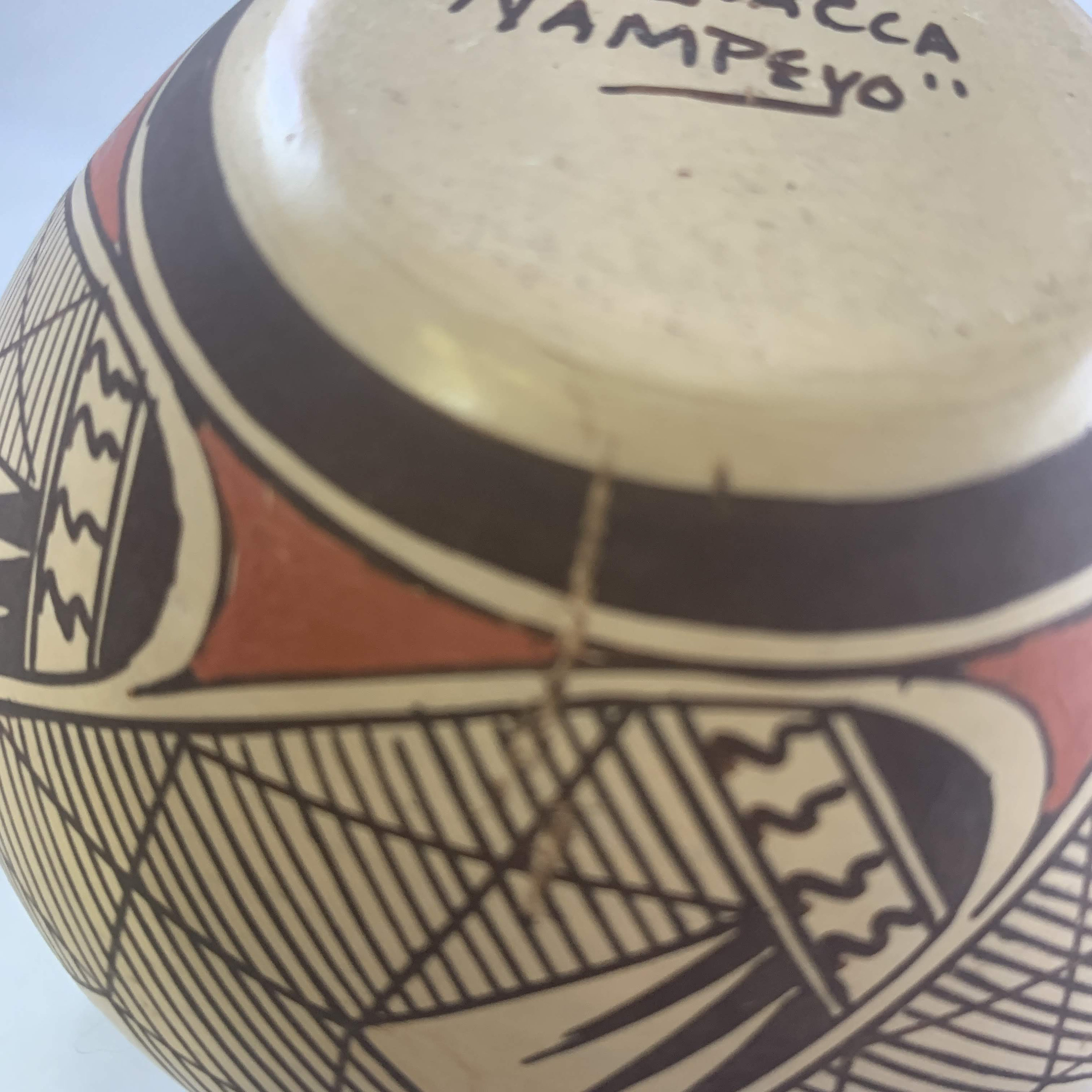 Southwest Clinton Polacca Nampeyo Hopi Polychrome Seed Jar With ...