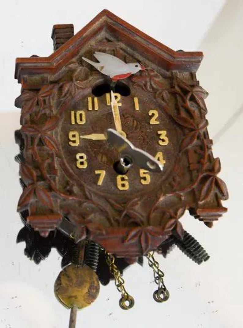 Vintage Miniature Cuckoo Clock - Etsy