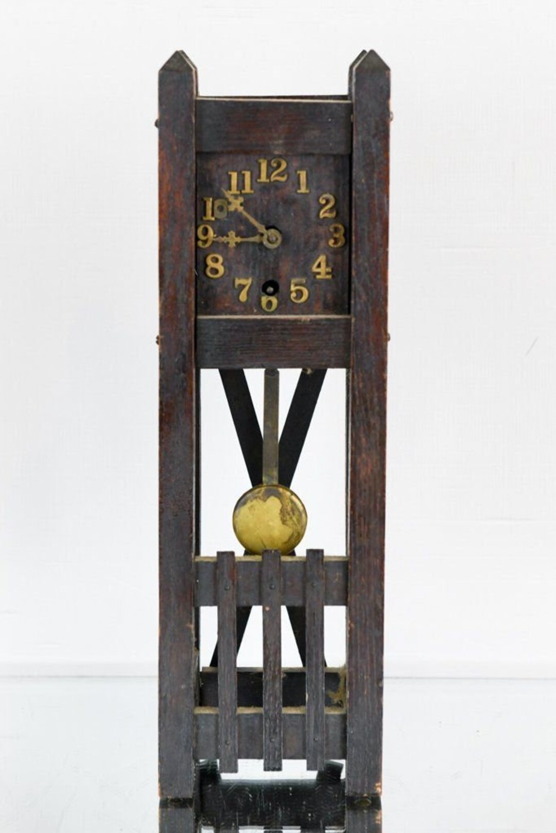 Antique Miniature Oak Grandfather Clock - Etsy