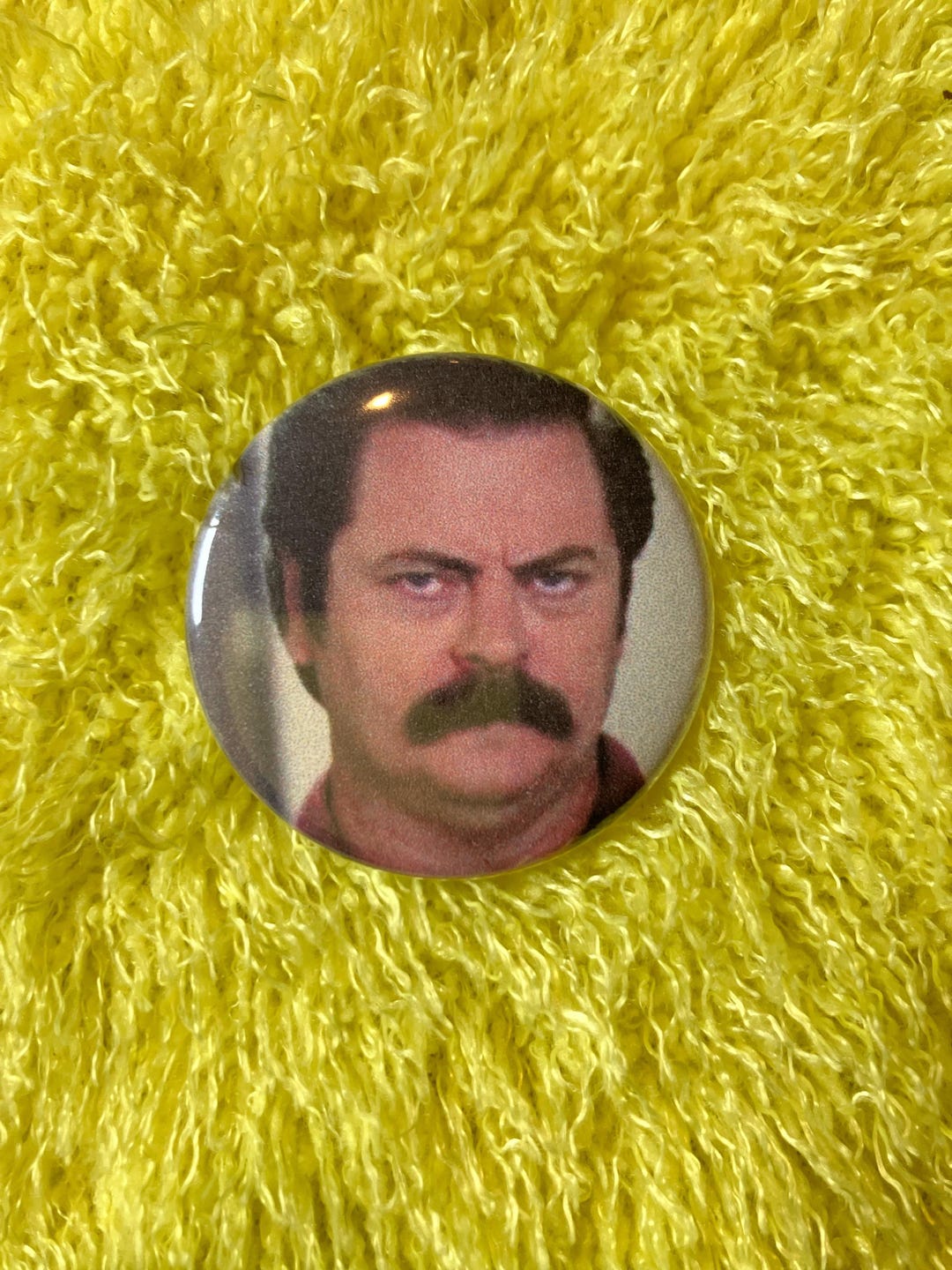 Handmade Ron Swanson Pin: Parks and Rec Comedy Pin - Etsy