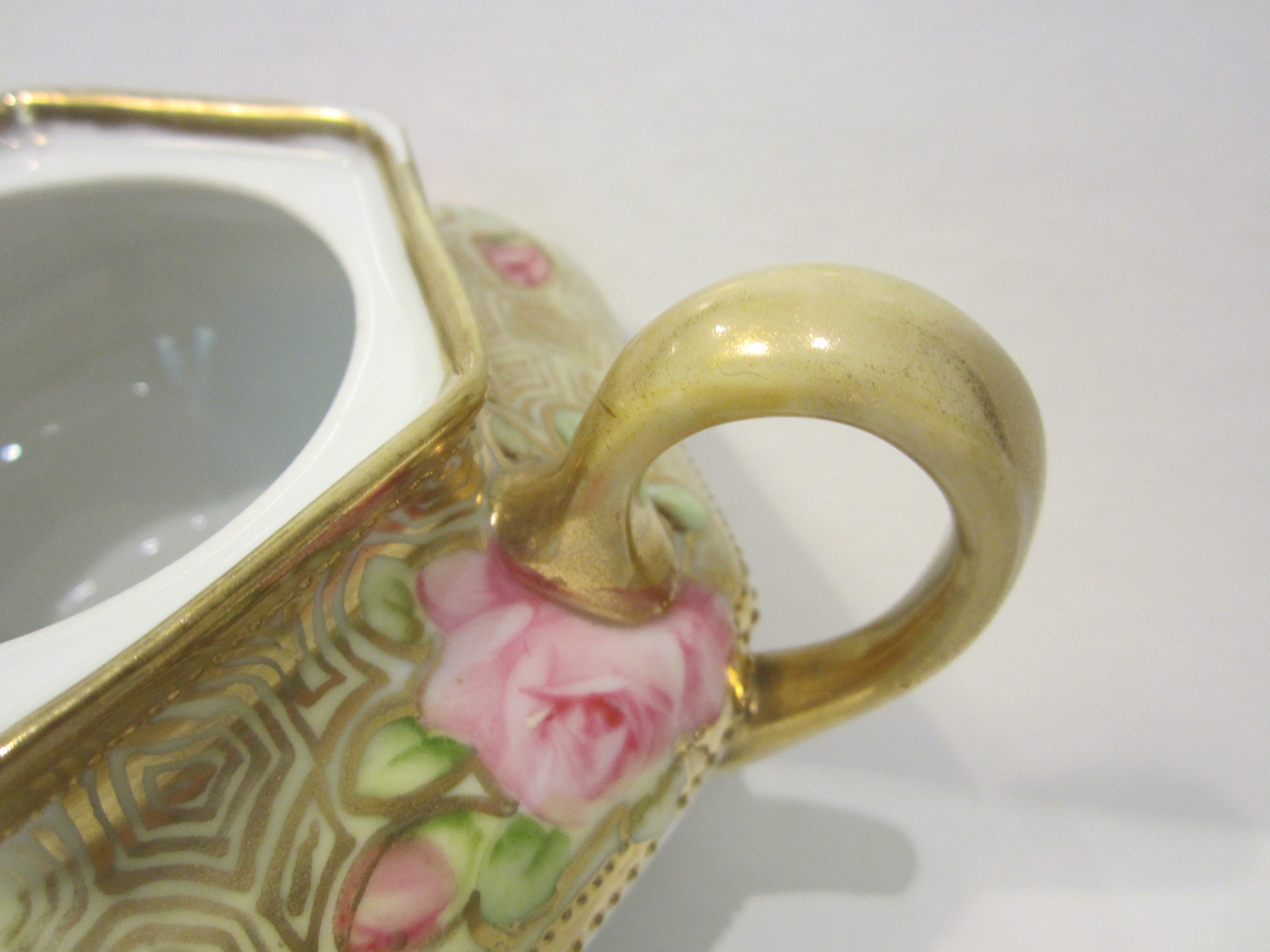 RARE Antique C1911 Noritake Nippon RC Royal Crockery Hand-painted Sugar ...