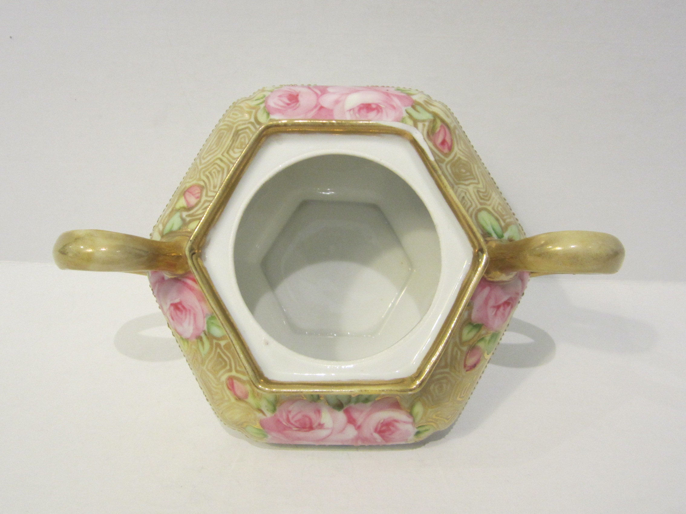RARE Antique C1911 Noritake Nippon RC Royal Crockery Hand-painted Sugar ...