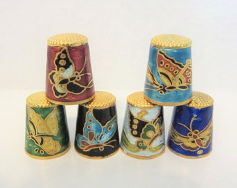 Cloisonne Thimbles - Etsy