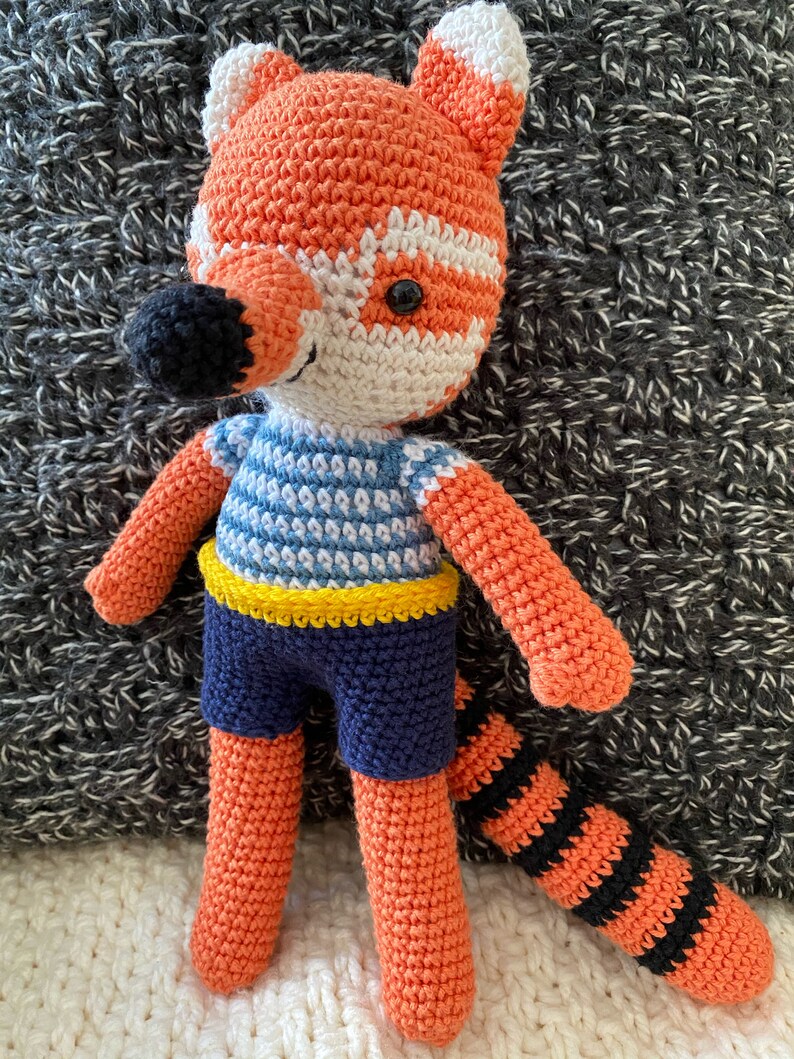 Coati Stuffed Animal Amigurumi Toy Crochet Pica Pau - Etsy