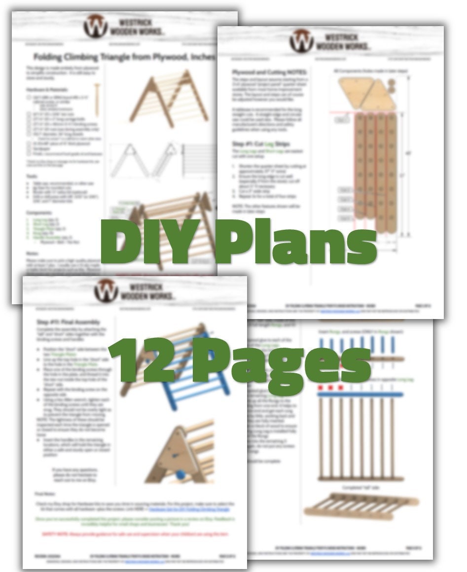 DIY Folding Climbing Triangle From Plywood Plans - Easier Design! - Etsy