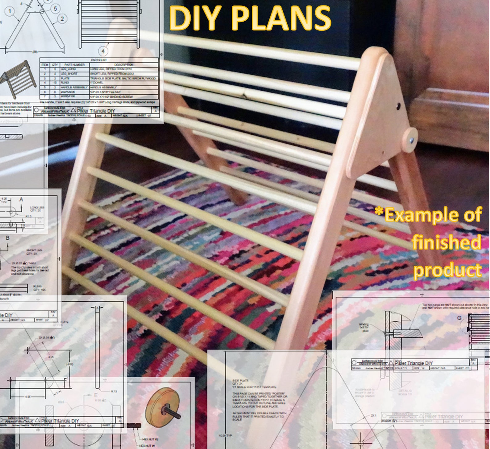 DIY Folding Climbing Triangle Plans - Etsy