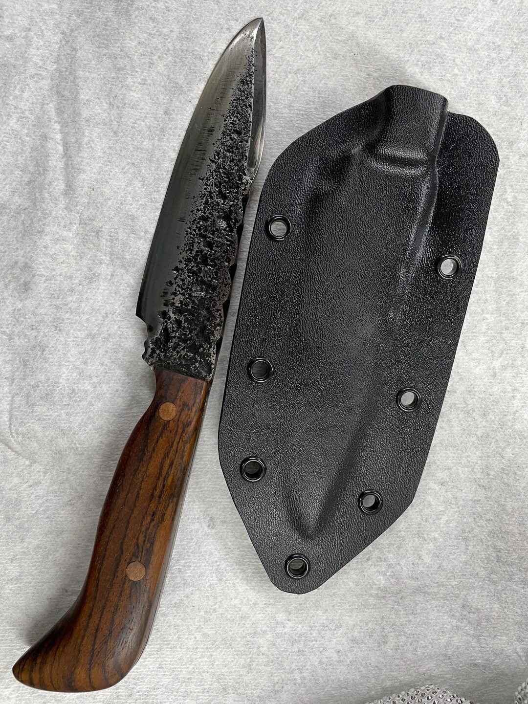 Hand-forged Knife With Custom Sheath - Etsy
