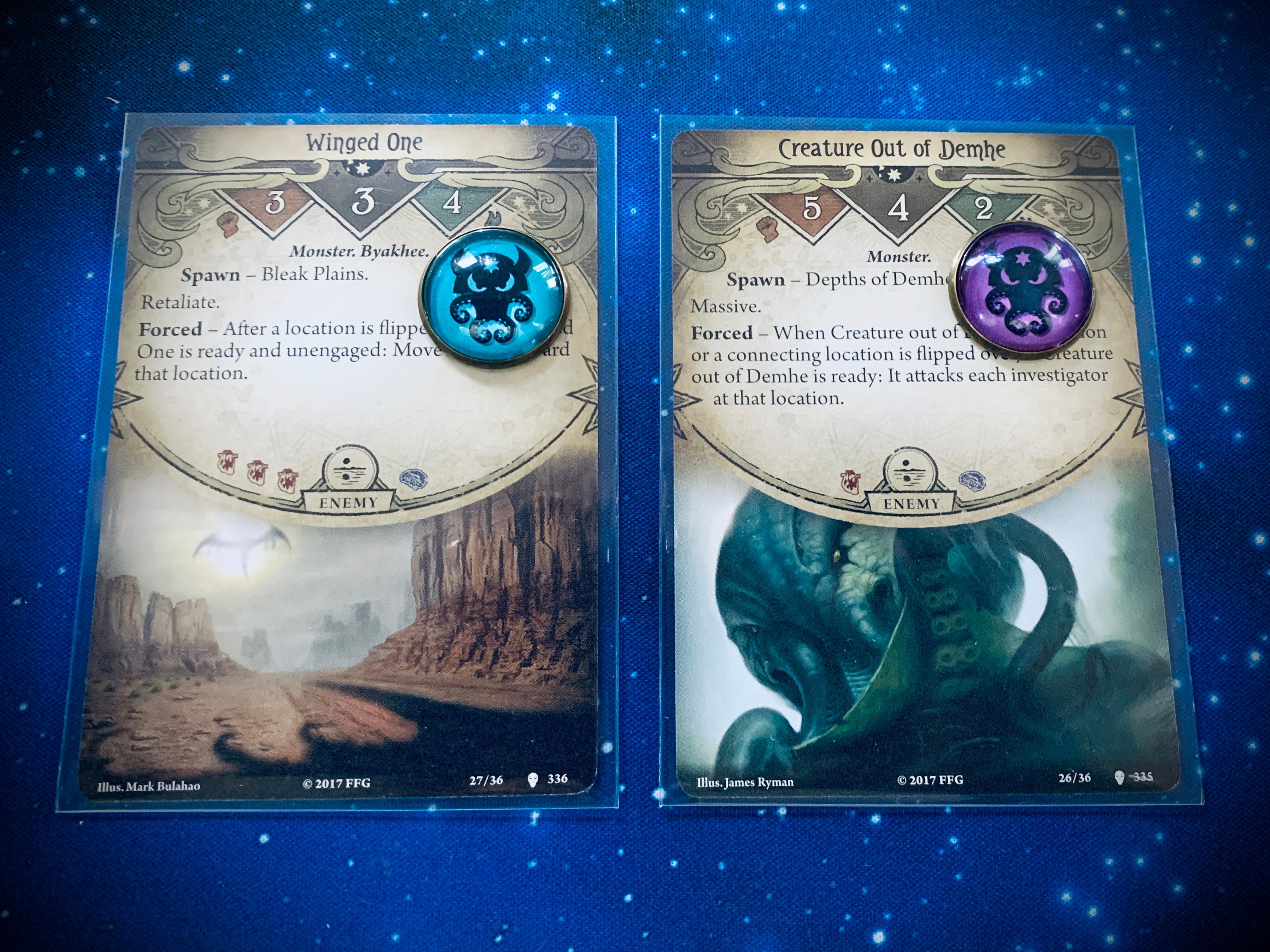 Arkham Horror the Card Game Compatible Premium Brass Backed Enemy ...