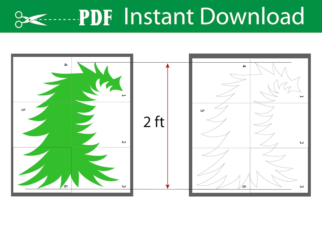 2 Ft Grinch Inspired Christmas Tree to Print on a SMALL HOME PRINTER ...