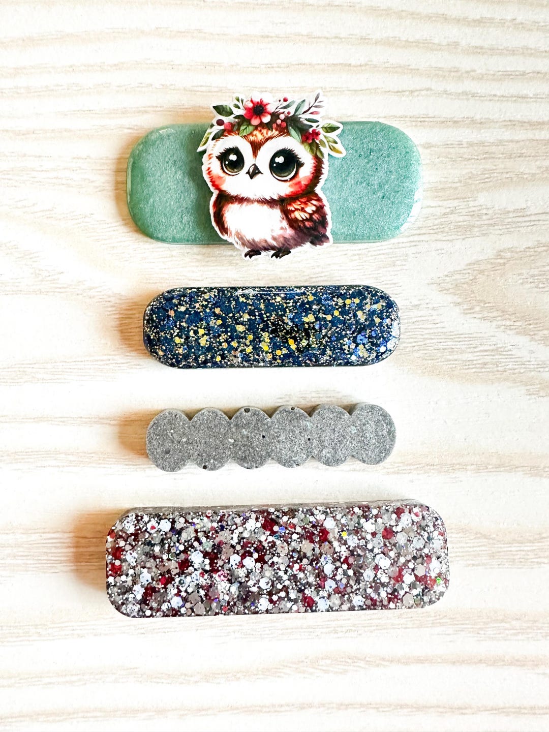 The Lauren Barrette Set - Resin Barrette Set - Etsy