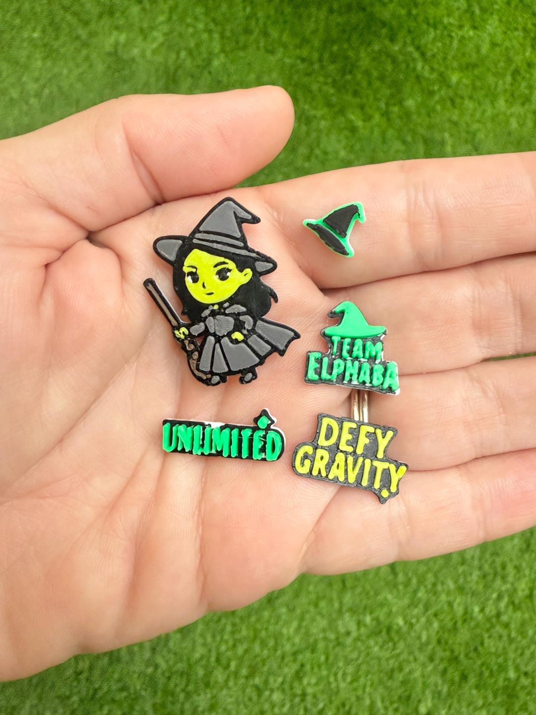 Elphaba Wicked Embellishment Set – Handmade 3D Printed Craft Flatbacks ...