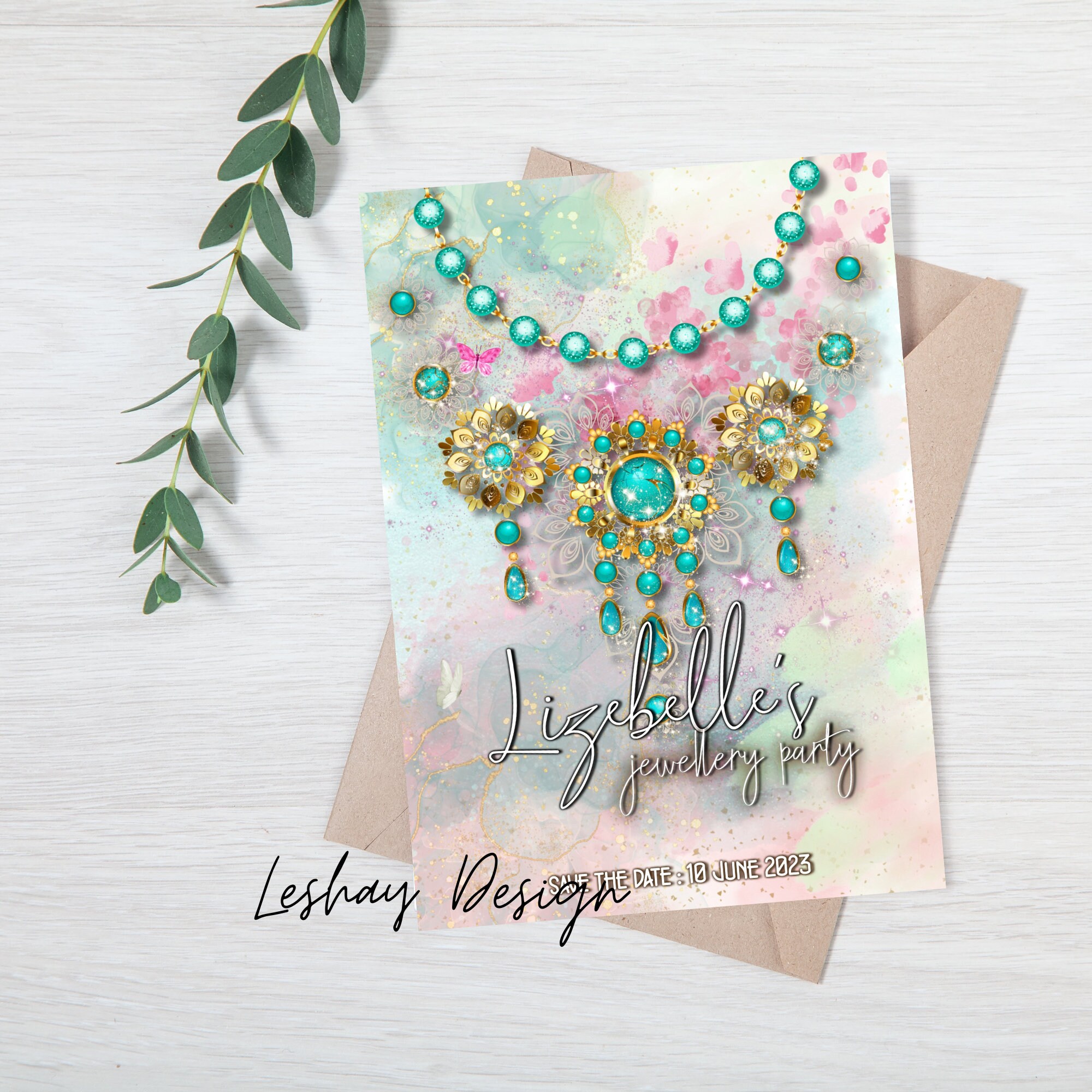 Jewellery Making Birthday Invitation INSTANT DOWNLOAD Any Age Corjl ...